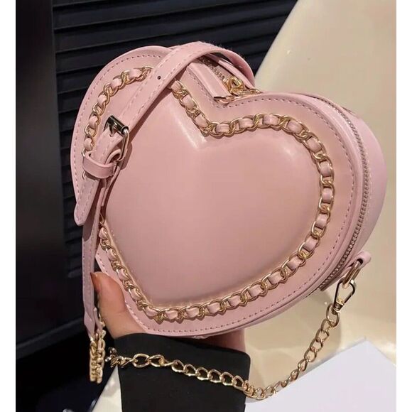 Bags | Chic Heartshaped Crossbody Bag | Poshmark